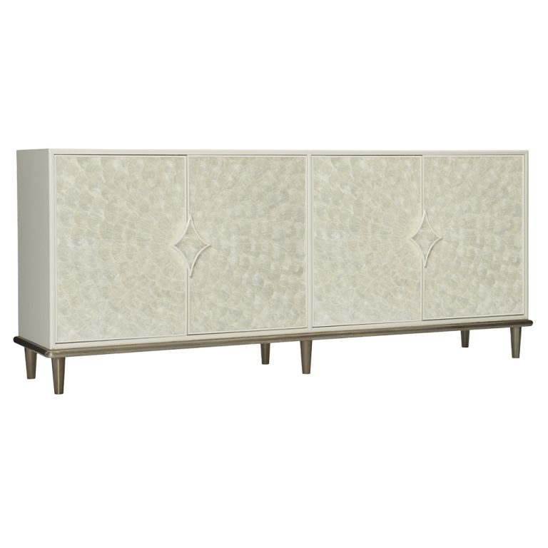 White Entertainment Console for Modern Style Living Rooms