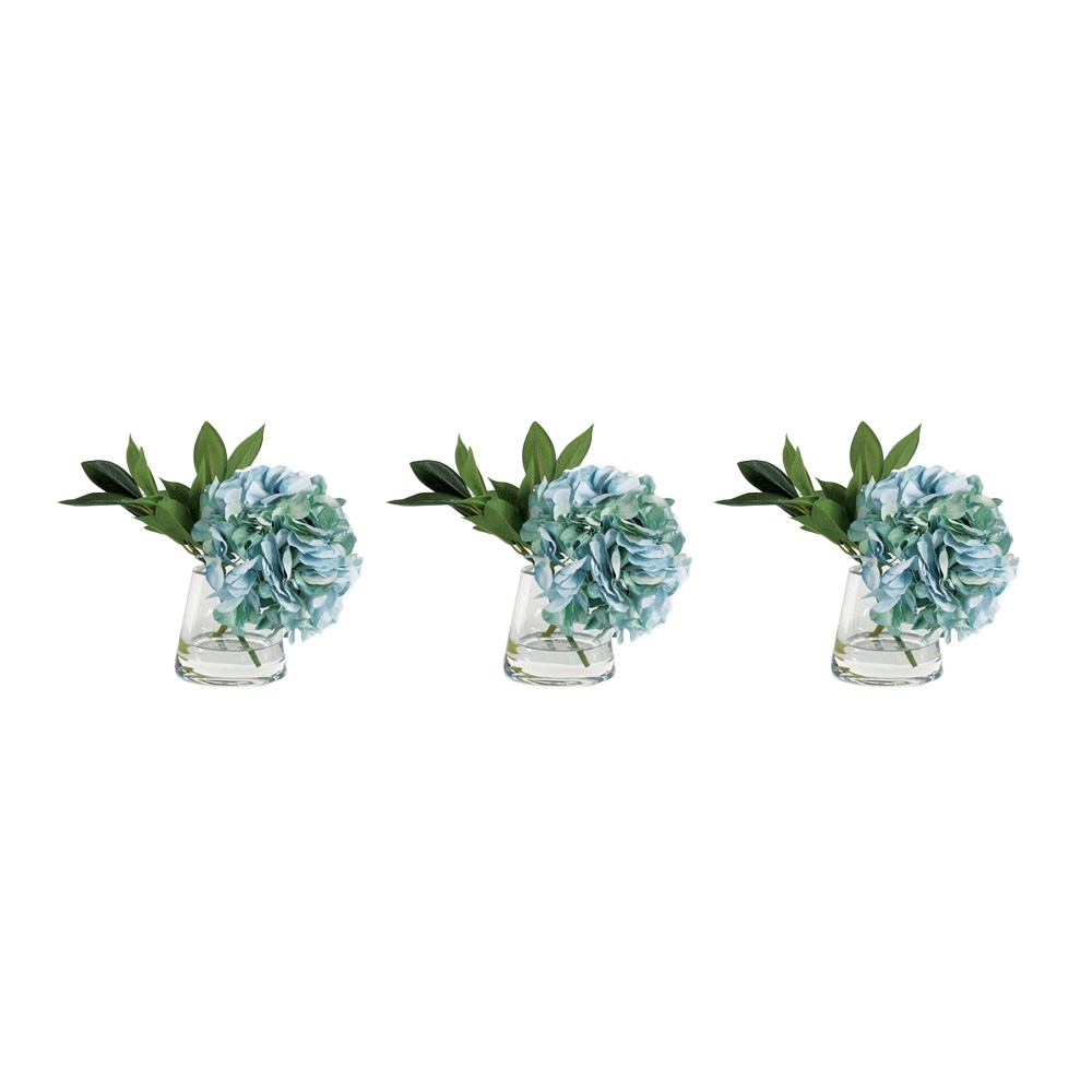 Teal Hydrangea in Pyramid - Sophia Home