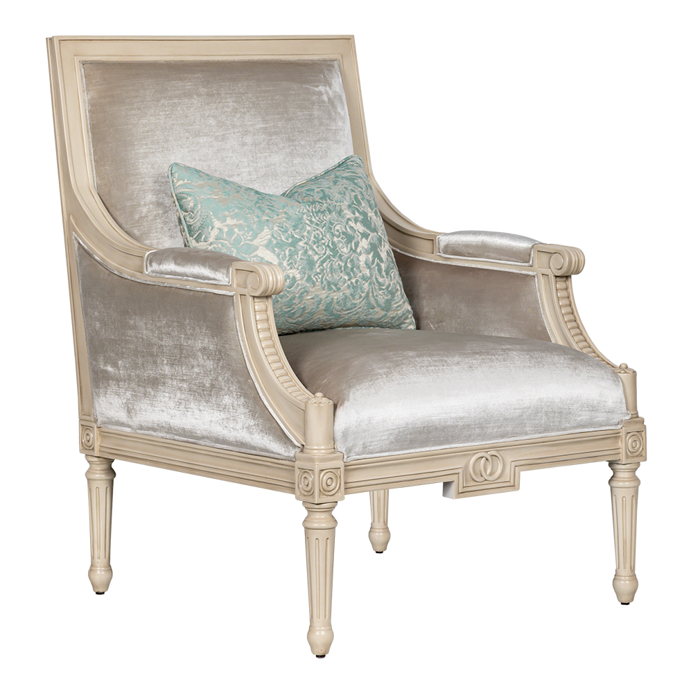 Artistically Carved Golden Armchair for French Style Lovers | Sophia Home