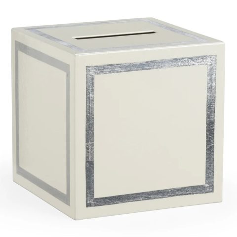 Silver Tissue Box for Bathroom or WC at Sophia Home